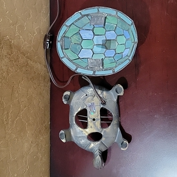 Accents | Vintage Tiffany Style Turtle Lamp Heavy Turtle Base | Poshmark